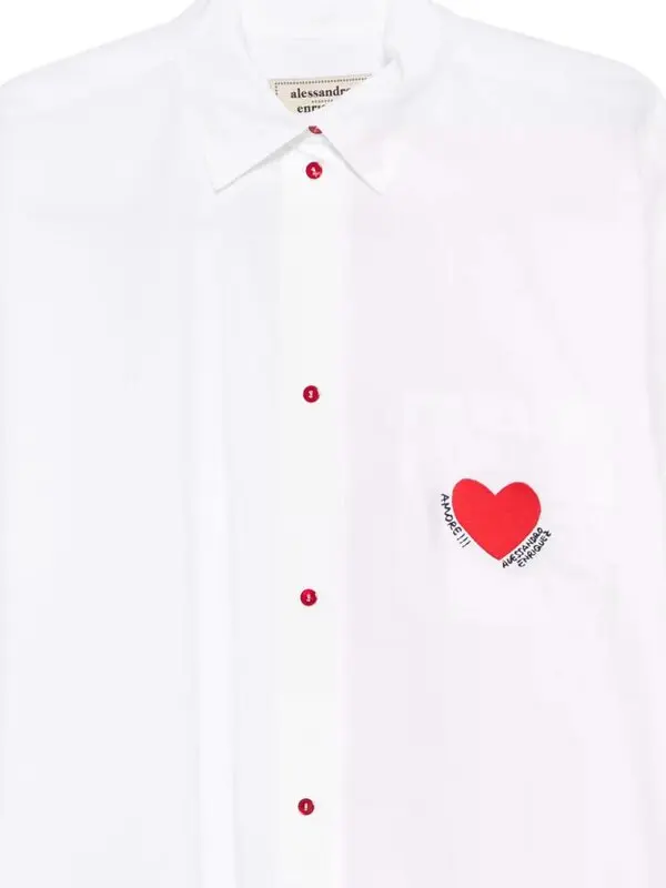 ALESSANDRO ENRIQUEZ Heart-embroidered Shirt