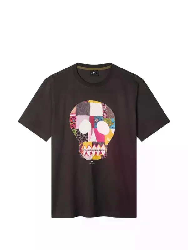 Paul Smith Fabric Skull Print T-shirt - Grey