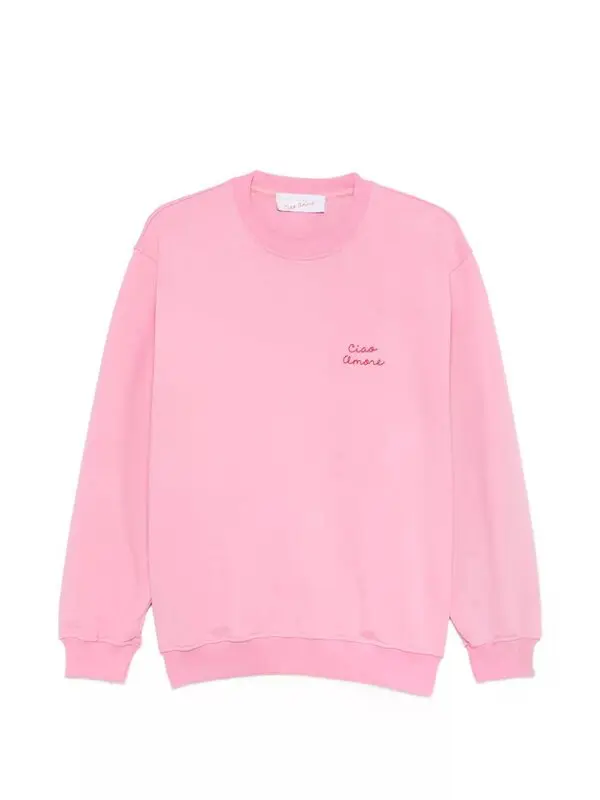 Giada Benincasa Crew-neck Embroidered Sweatshirt - Pink