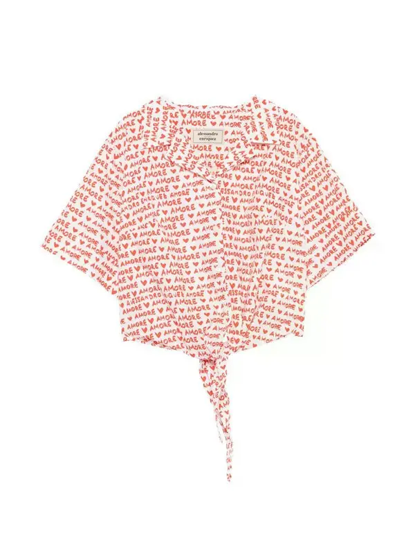 ALESSANDRO ENRIQUEZ Amore-patterned Shirt - White