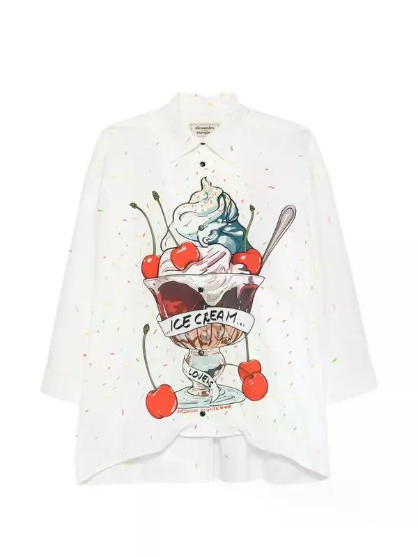 ALESSANDRO ENRIQUEZ Printed Shirt - White