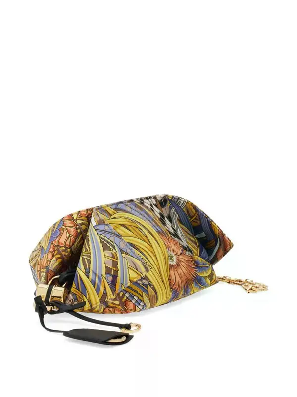 FERRAGAMO Gancini Chain Folded Clutch - Yellow