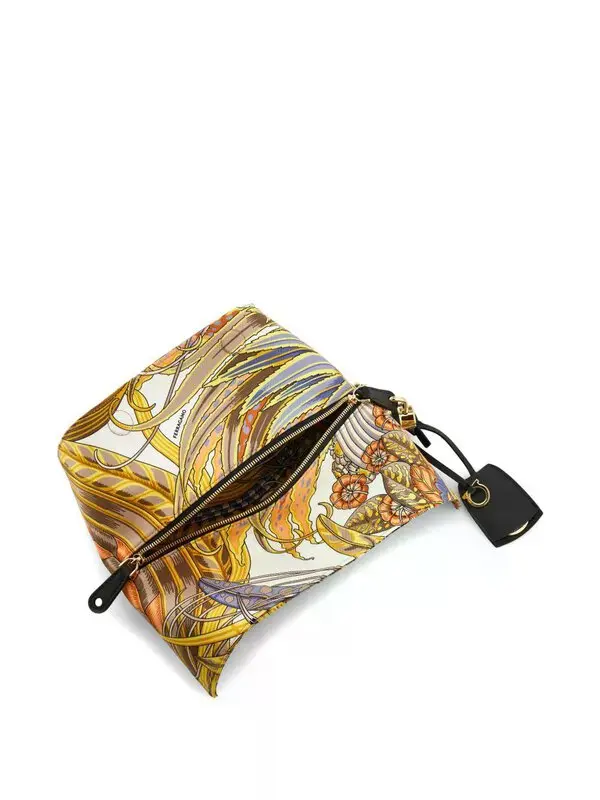 FERRAGAMO Gancini Chain Folded Clutch - Yellow