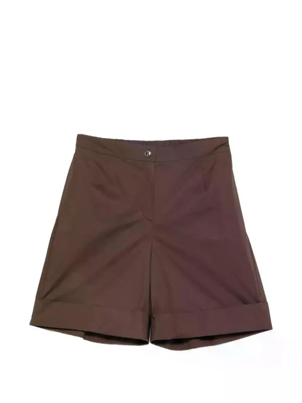 Marina Rinaldi Pleated Tailored Shorts - Brown