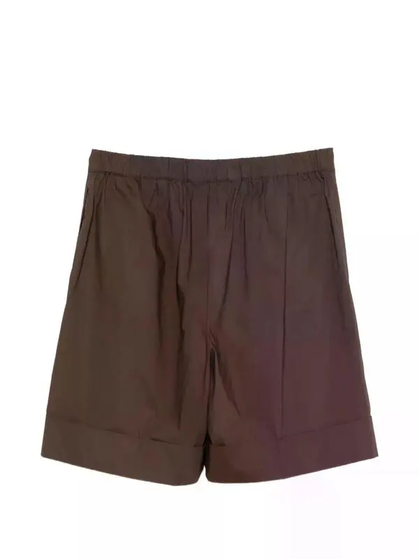 Marina Rinaldi Pleated Tailored Shorts - Brown