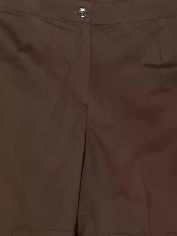 Marina Rinaldi Pleated Tailored Shorts - Brown