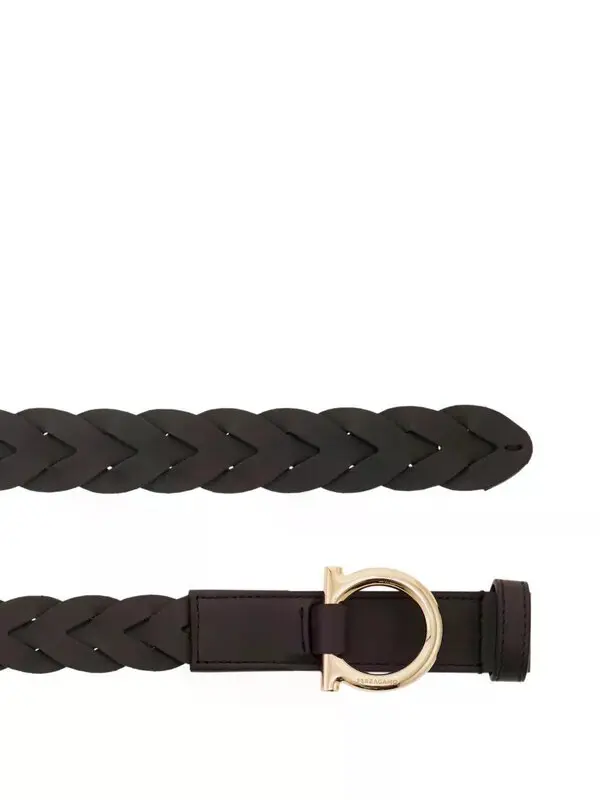 FERRAGAMO Gancini Fixed Belt - Brown