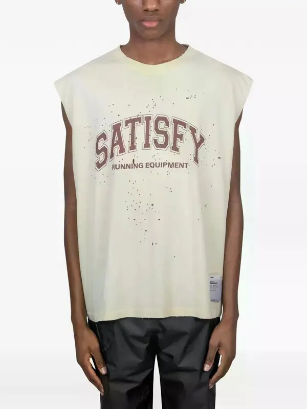 Satisfy Graphic-print Tank Top - Neutrals