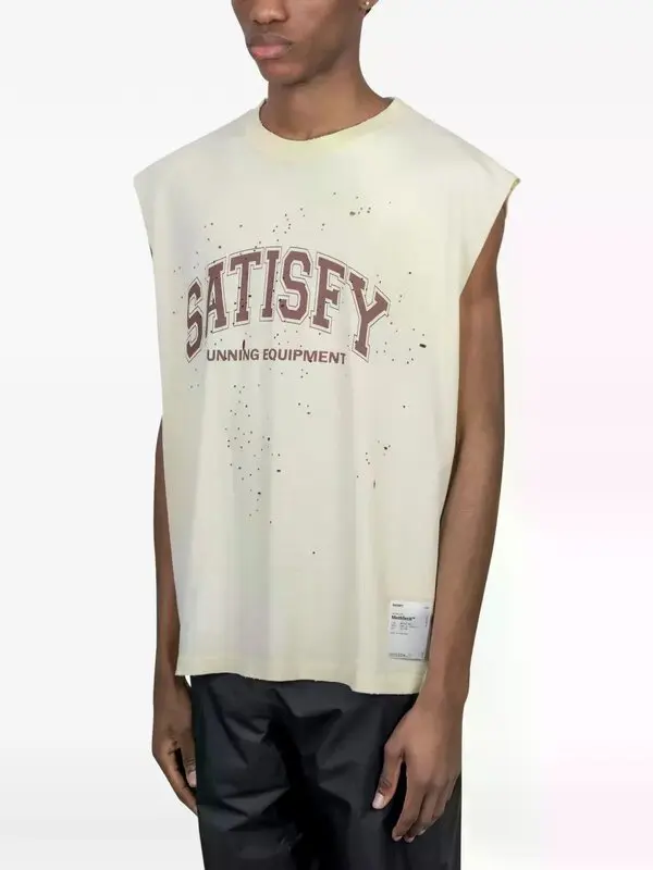 Satisfy Graphic-print Tank Top - Neutrals