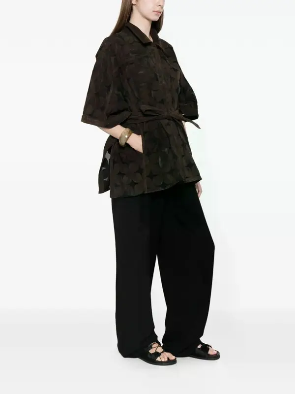 SWORD 6644 Belted Suede Jacket