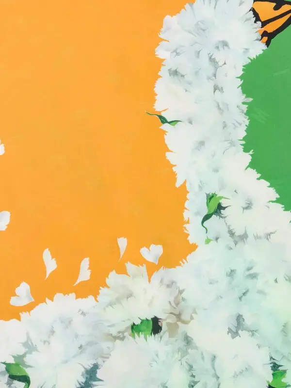 Moschino Floral Silk Scarf