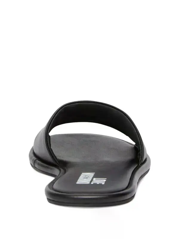 Moschino Heart Detail Slides - Black