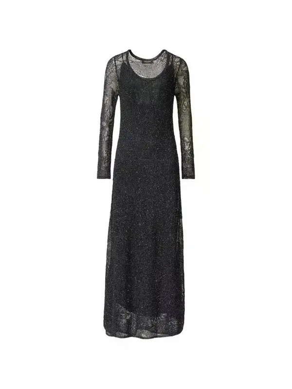 Fabiana Filippi Long-sleeve Maxi Dress - Black