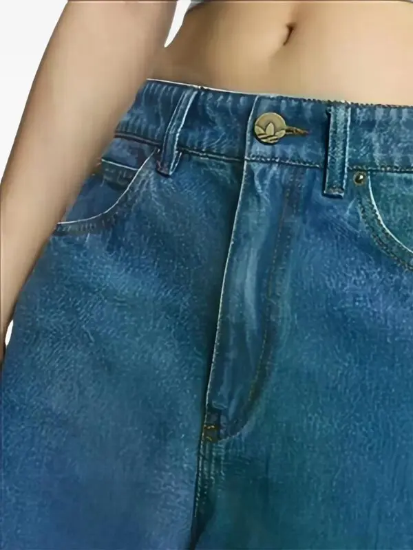 Adidas Firebird Denim Shorts - Blue