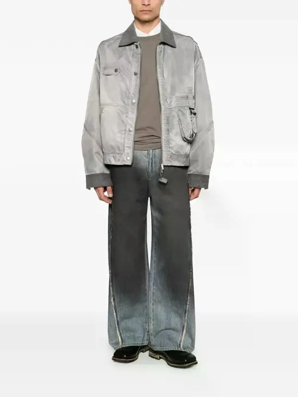 FENG CHEN WANG Button-detail Bomber Jacket - Grey