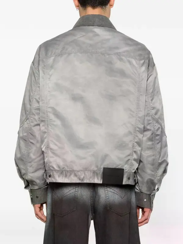 FENG CHEN WANG Button-detail Bomber Jacket - Grey