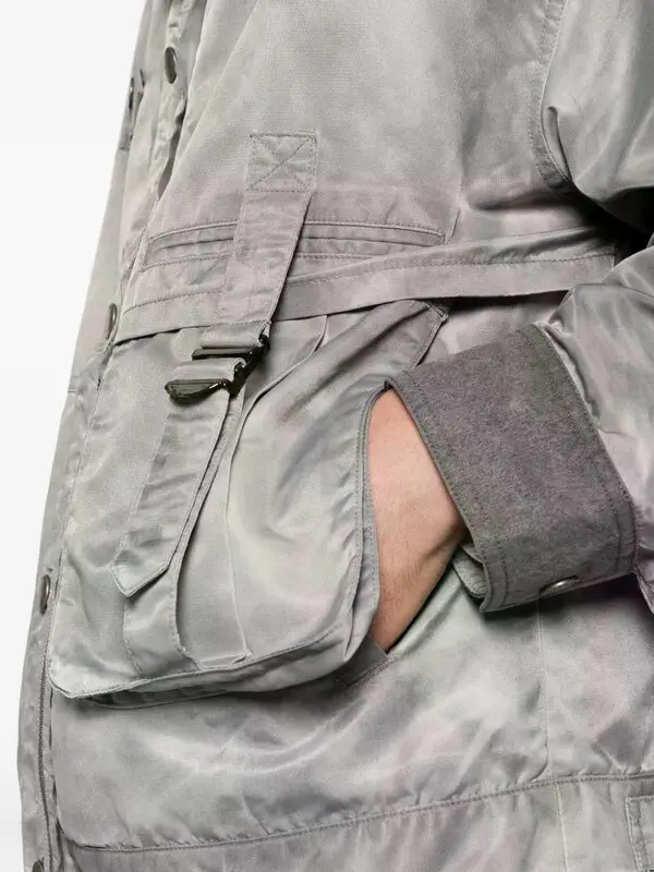 FENG CHEN WANG Button-detail Bomber Jacket - Grey