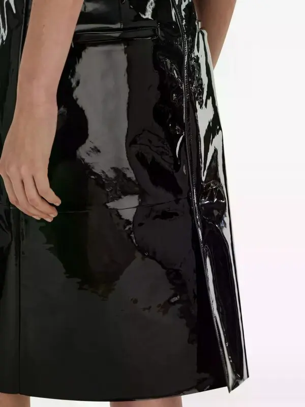 FERRAGAMO Patent-leather Pencil Skirt - Black