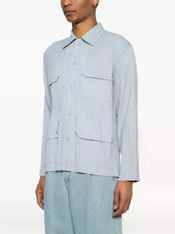 GONGDID DESIGN Pleated Pocket Shirt
