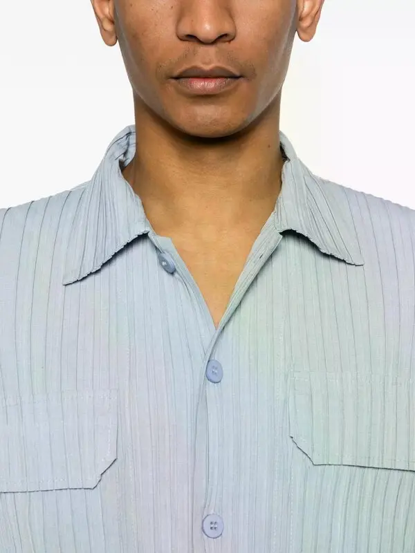 GONGDID DESIGN Pleated Pocket Shirt
