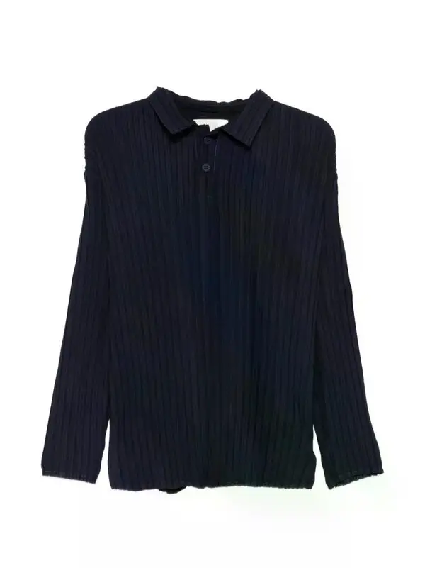 GONGDID DESIGN Pleated Polo Shirt
