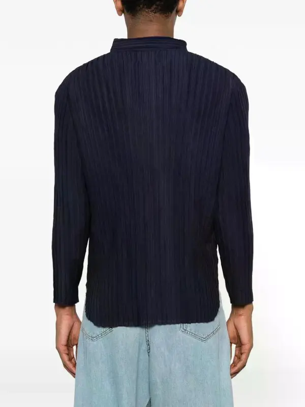 GONGDID DESIGN Pleated Polo Shirt