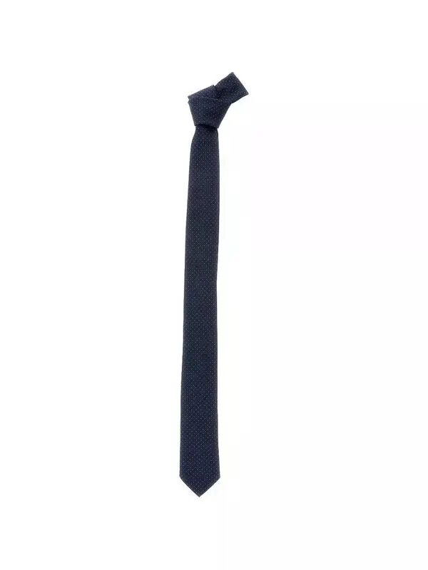 Emporio Armani Dotted Tie - Blue