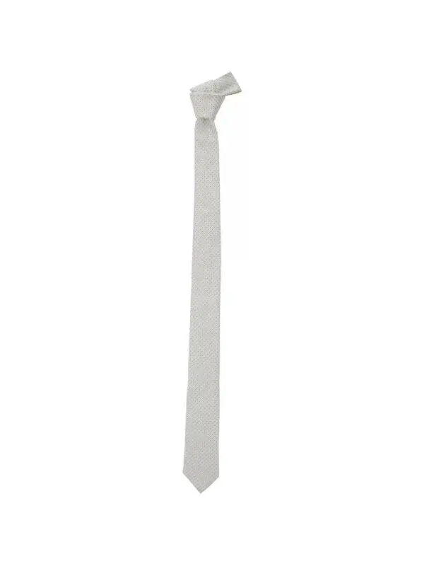 Emporio Armani Polka Dot Tie - White