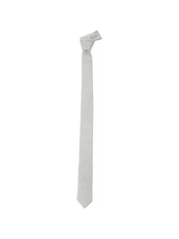 Emporio Armani Polka Dot Neck Tie - White