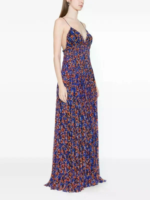 Ulla Johnson Atrani V-neck Gown - Blue