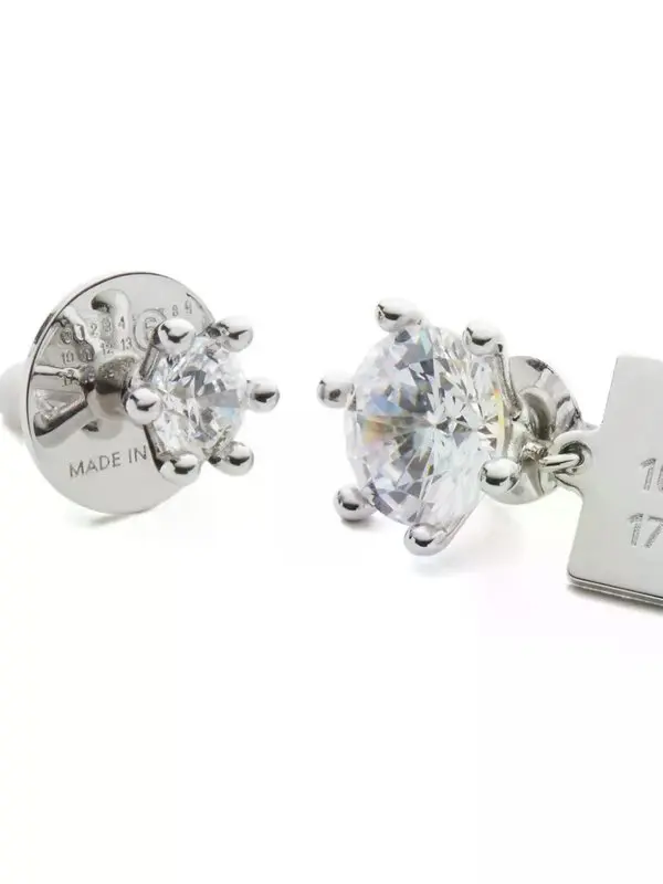 MAISON MARGIELA Numeric-charm Earrings - Silver