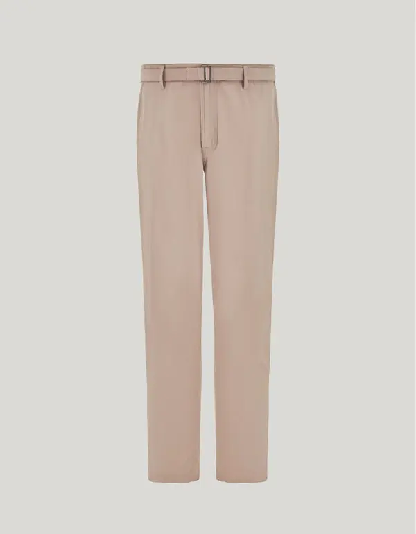 Canali Dune-colored Nuvola Tapered Fit Cotton Chinos - Beige
