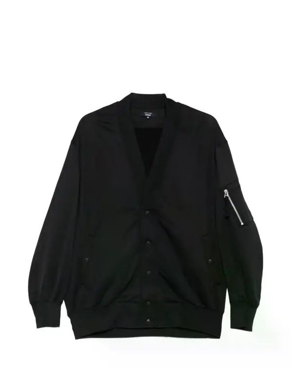 Comme Des Garçons V-neck Zip-up Bomber Jacket