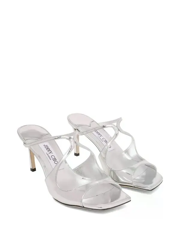 JIMMY CHOO Strappy Mules - Silver