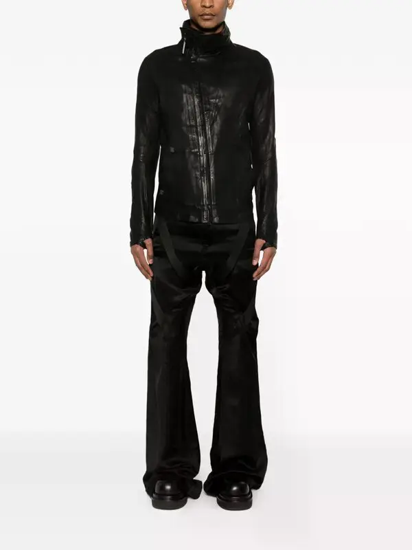 ISAAC SELLAM EXPERIENCE Zip-up Leather Jacket - Black