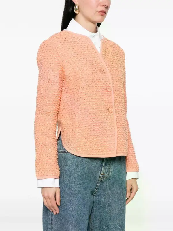 Emporio Armani Trim Detail Tweed Jacket