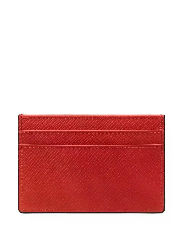 Smythson Panama Card Holder - Red