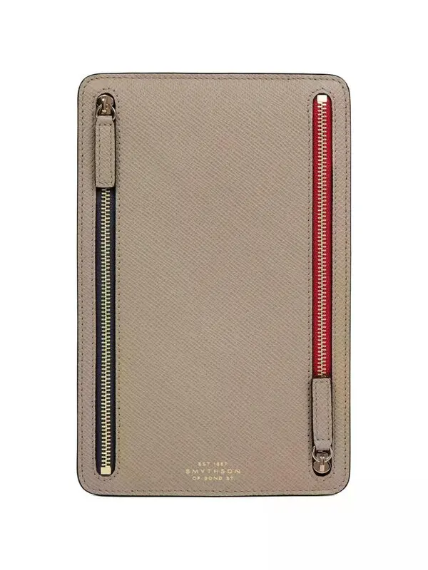 Smythson Panama Multi-zip Case - Neutrals