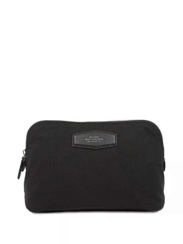 Smythson Norton Travel Pouch - Black