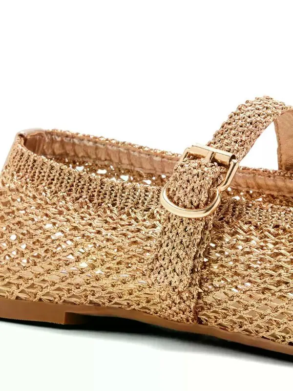 Senso Cheska Buckle-strap Ballet Flats - Gold