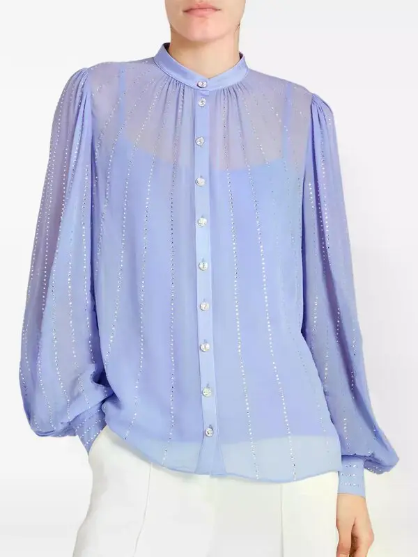 TEMPERLEY LONDON Villanelle Embellished Blouse - Blue