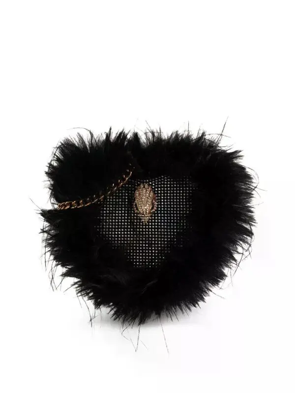Kurt Geiger Kensington Heart Chain-strap Crossbody Bag - Black