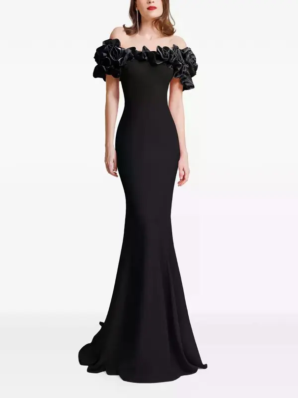 GEMY MAALOUF Off-the-shoulder Ruffled Maxi Dress