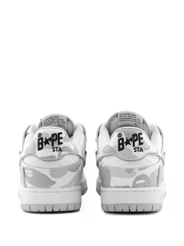 A BATHING APE Star Camouflage Sneakers - White