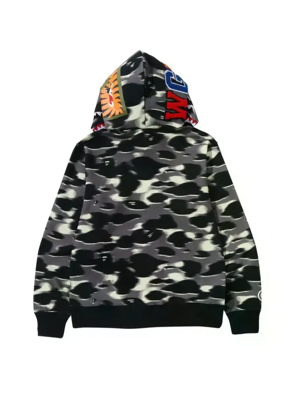 A BATHING APE Full-zip Printed Hoodie - Black