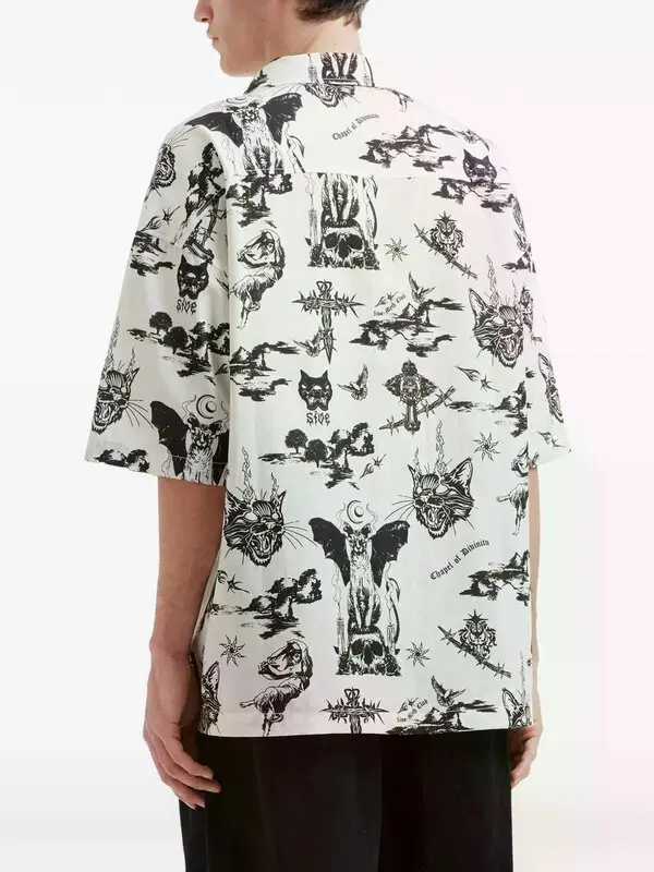 FIVE CM Print Pocket Shirt
