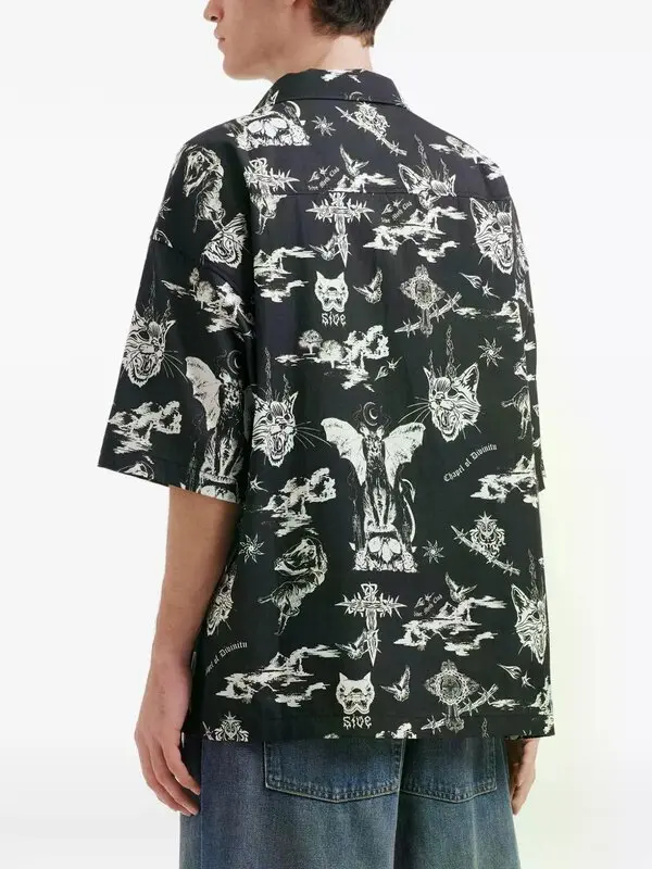 FIVE CM Buttoned Graphic Print Shirt