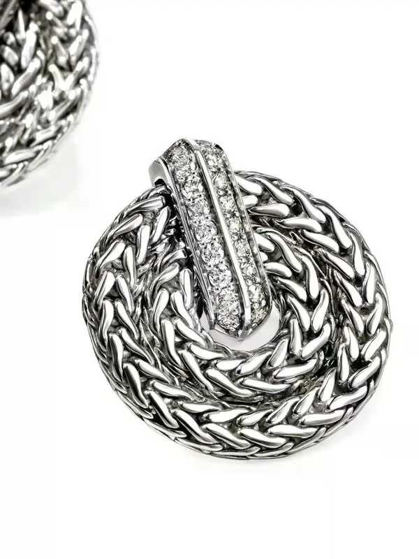 John Hardy Icon Link Diamond Earrings - Silver