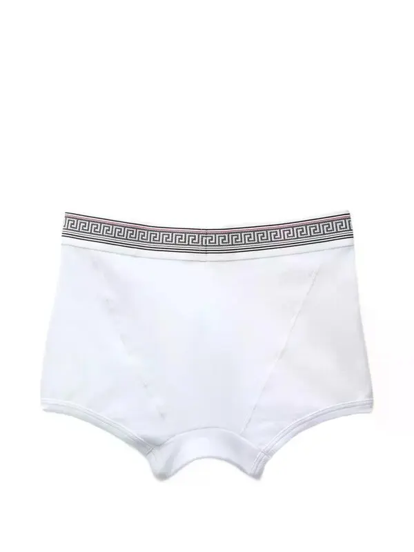 Versace Ribbed Cotton-jersey Trunks - White