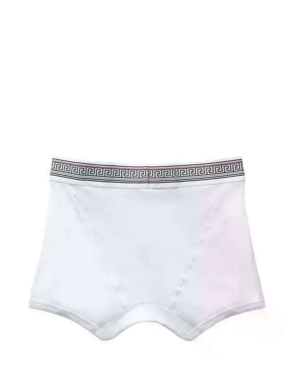 Versace Ribbed Cotton-jersey Trunks - White